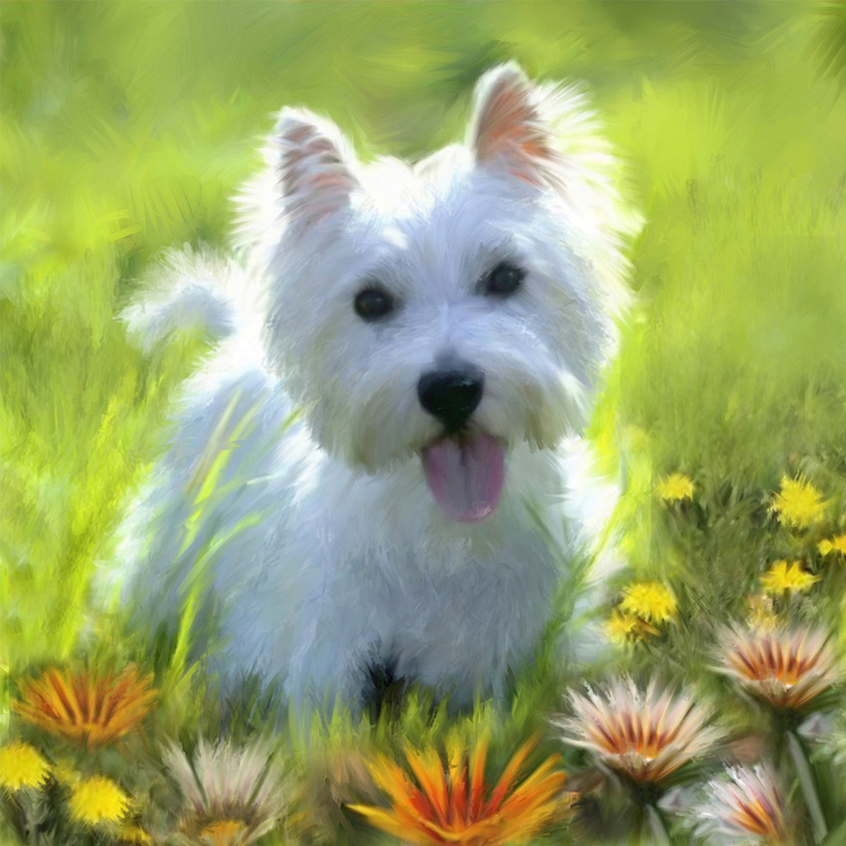 Grass Dog 5D Diamond Painting - 5diamondpainting.com – Five Diamond ...