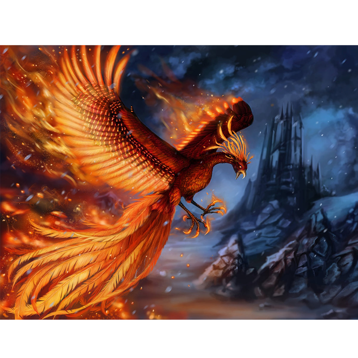 Winter Castle Firebird 5D Diamond Painting - 5diamondpainting.com ...