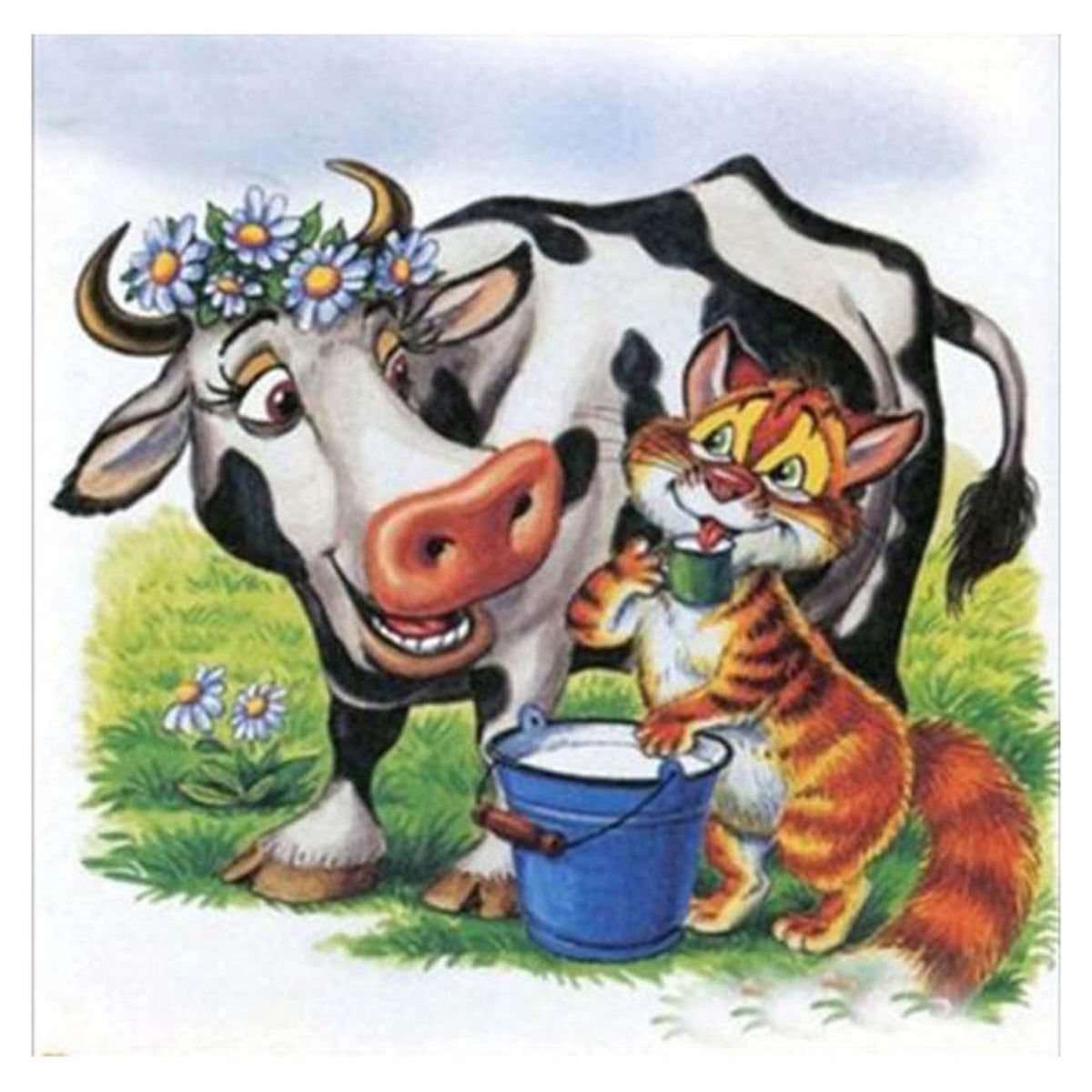 Cow and Fox in the Meadow 5D Diamond Painting - 5diamondpainting.com ...